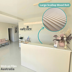 Flexible Wood Roll Panels - Large Scallop – Stick on Tiles Australia
