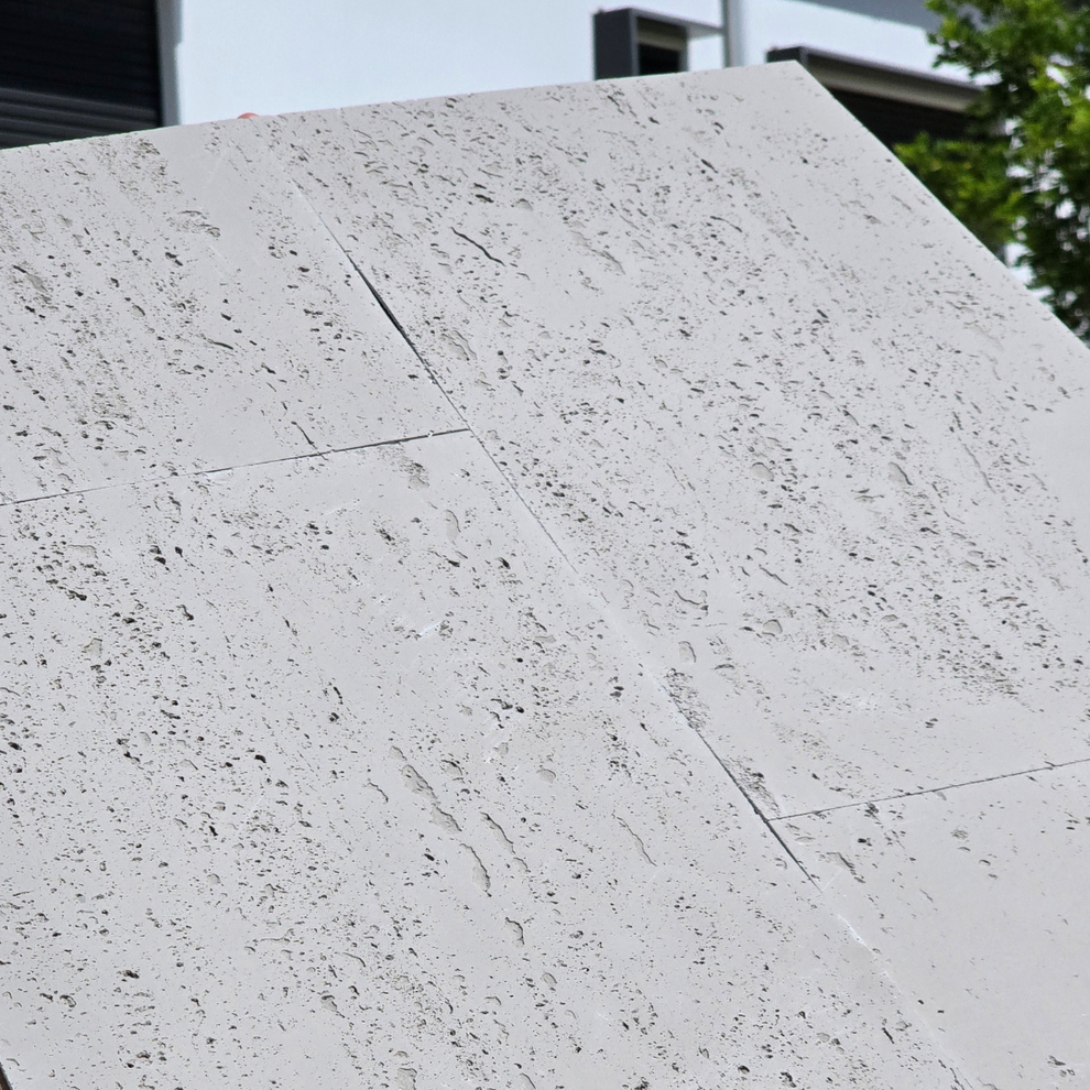 Soft Stone Travertine - Grey – Stick on Tiles Australia