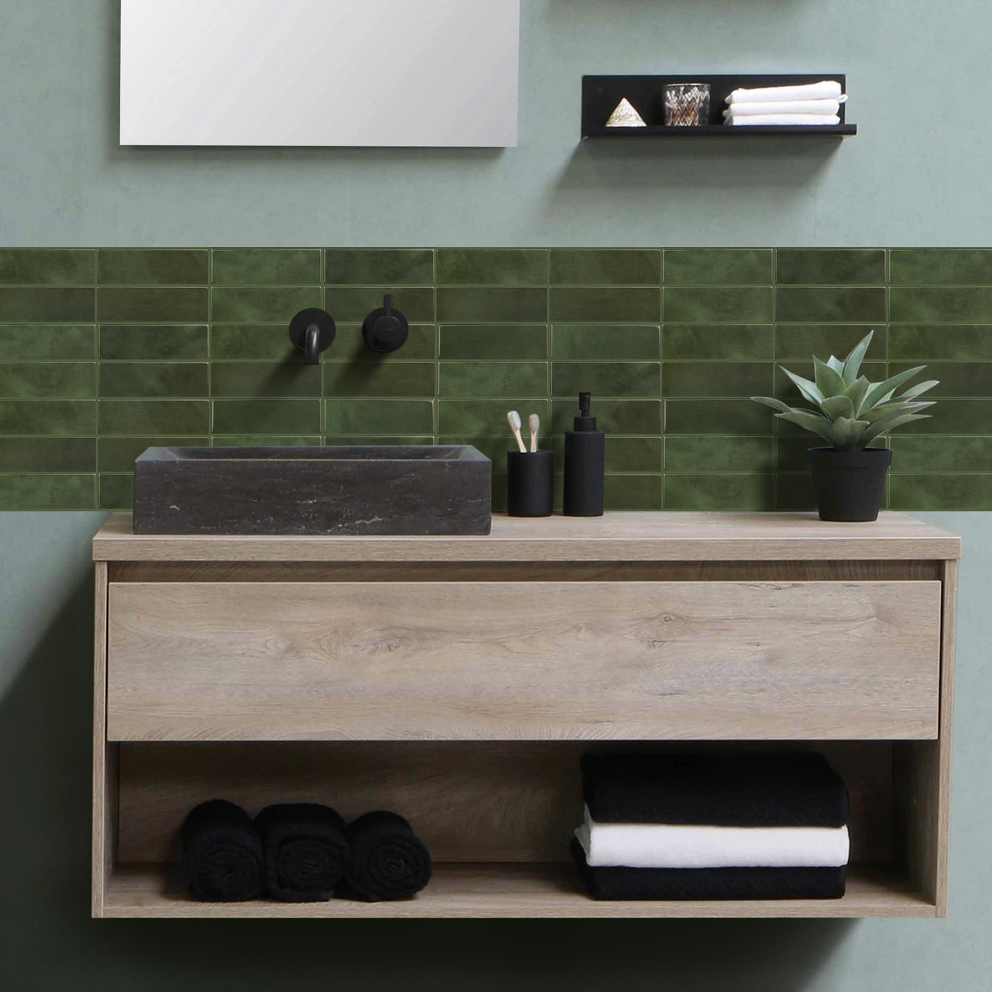 Large Kit Kat Stick on Tile - Dark Green – Stick on Tiles Australia