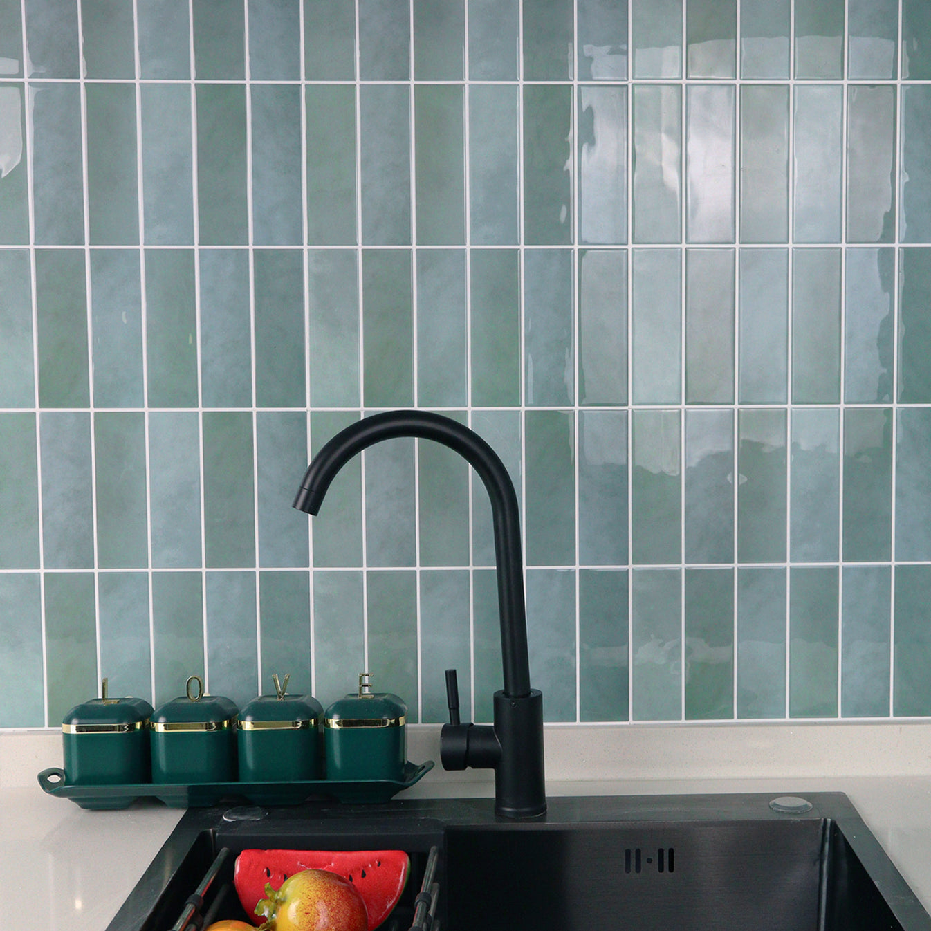 Large Kit Kat Stick on Tile - Dusty Green – Stick on Tiles Australia