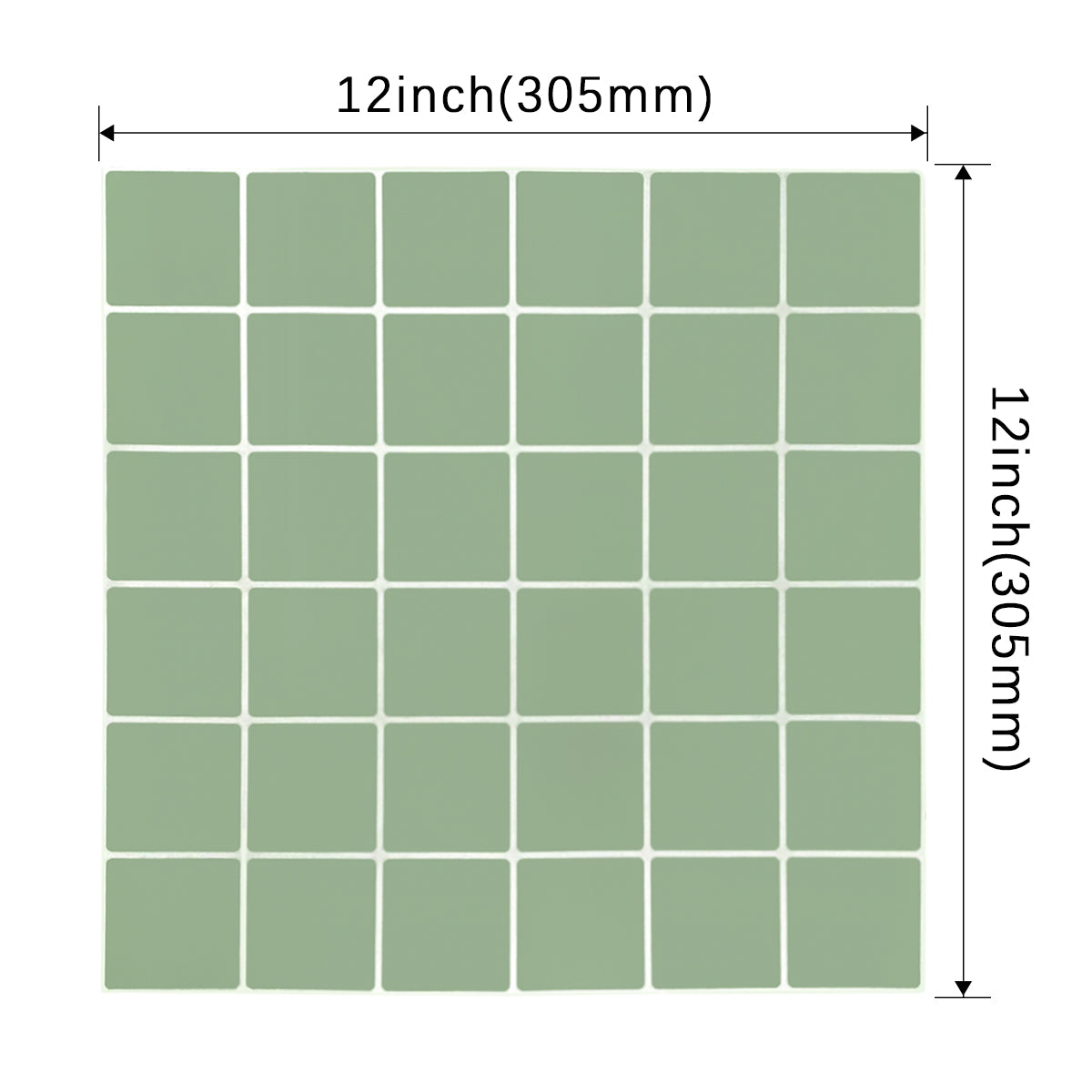 Square Stick on Tile - Matte Sage Green – Stick on Tiles Australia