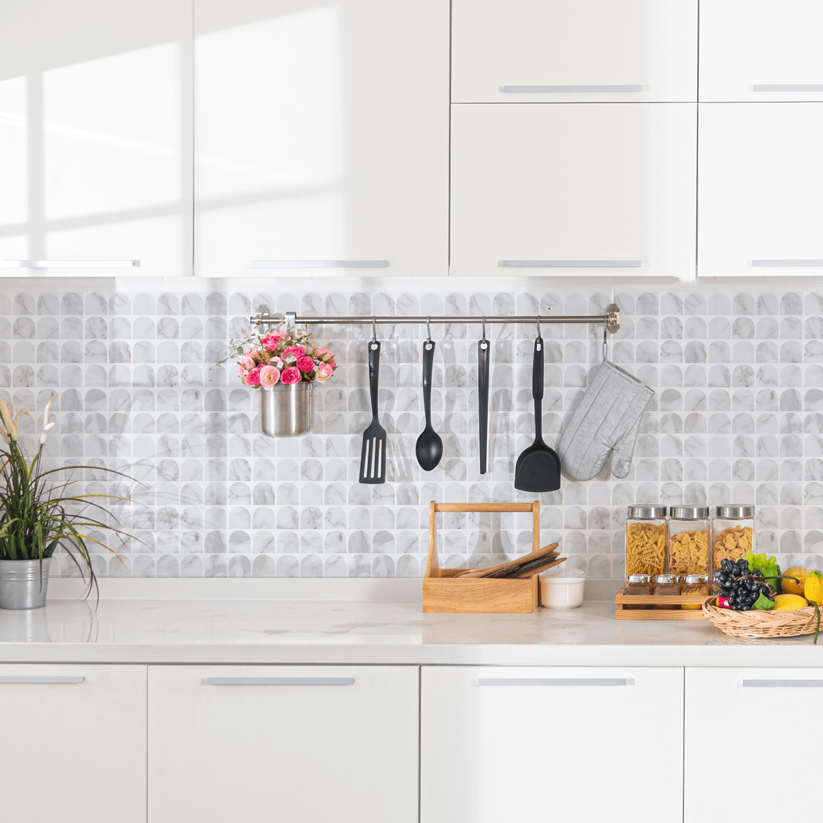 Stick in tiles kitchen store
