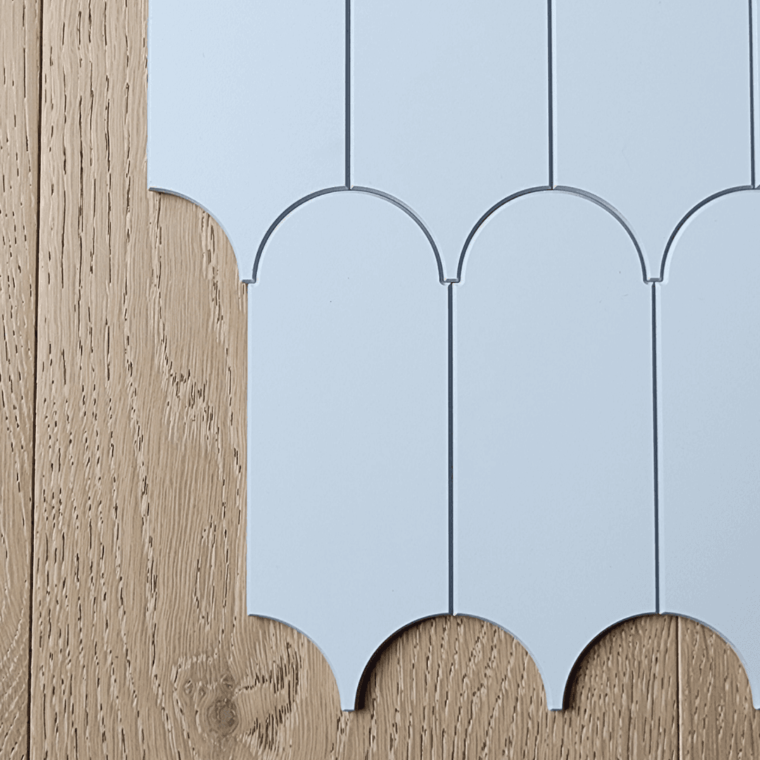 Feather Stick on Composite Tile - White – Stick on Tiles Australia