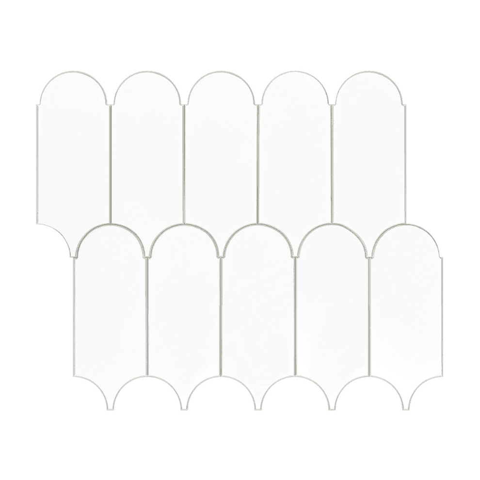 Feather Stick on Composite Tile - White – Stick on Tiles Australia