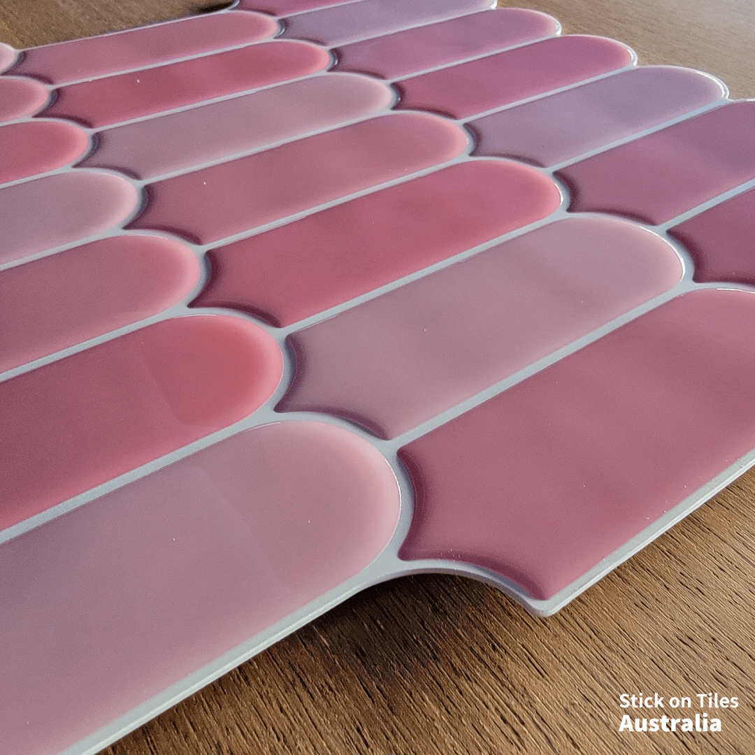 Feather Stick on Tile - Pink – Stick on Tiles Australia
