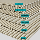 Flexible Wood Roll Panels - Large Demi Round – Stick on Tiles Australia