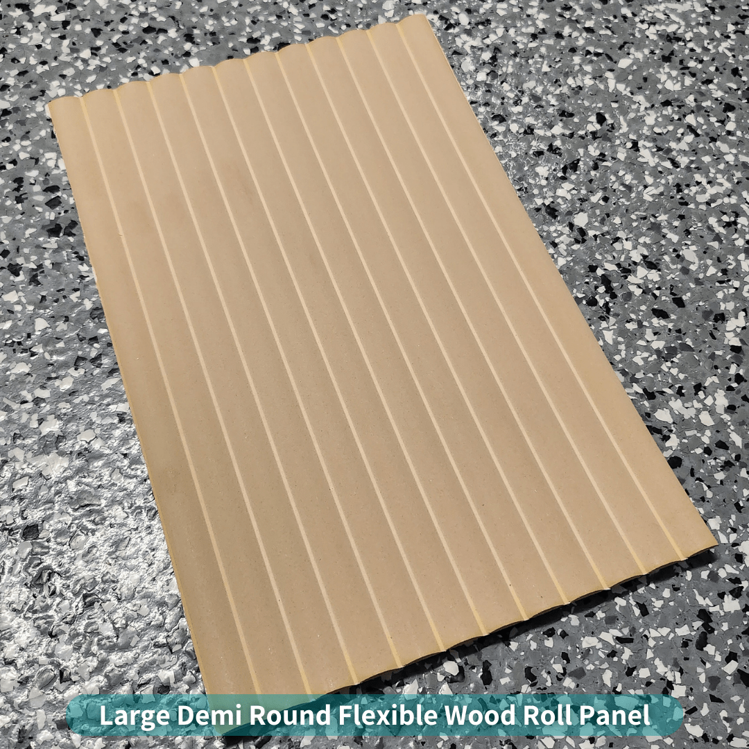 Flexible Wood Roll Panels - Large Demi Round – Stick on Tiles Australia