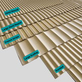 Flexible Wood Roll Panels - Large Demi Round – Stick on Tiles Australia
