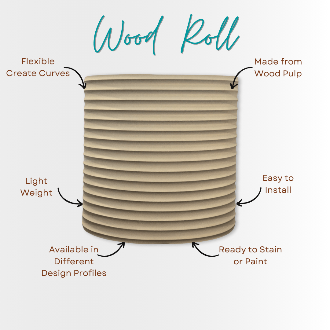 Flexible Wood Roll Panels - Large Scallop – Stick on Tiles Australia