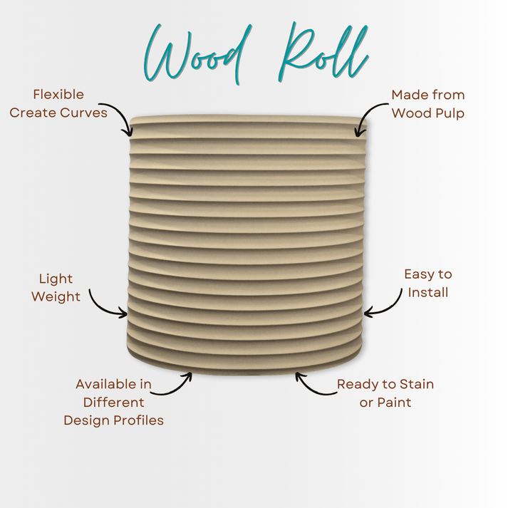 Flexible Wood Roll Panels - Large Scallop – Stick on Tiles Australia