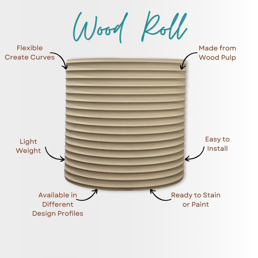 Flexible Wood Roll Panels - Large Scallop – Stick on Tiles Australia