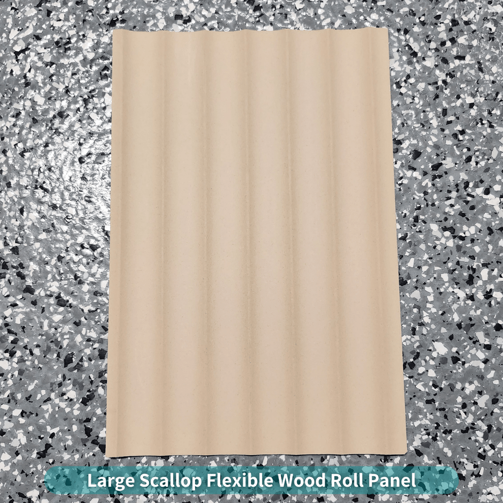 Flexible Wood Roll Panels - Large Scallop – Stick on Tiles Australia