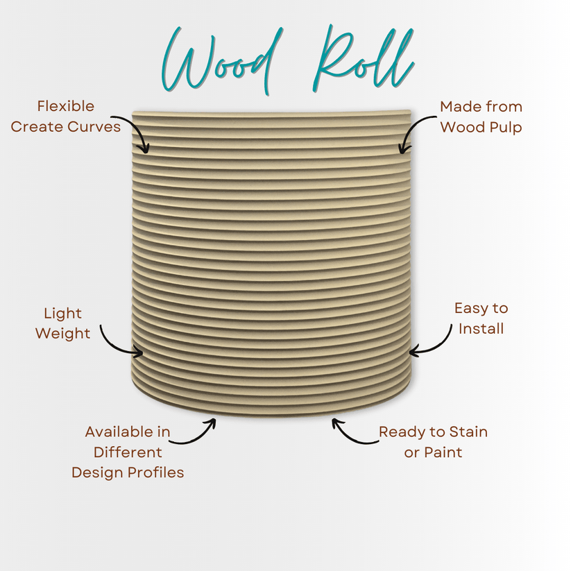 Flexible Wood Roll Panels - Scallop – Stick on Tiles Australia