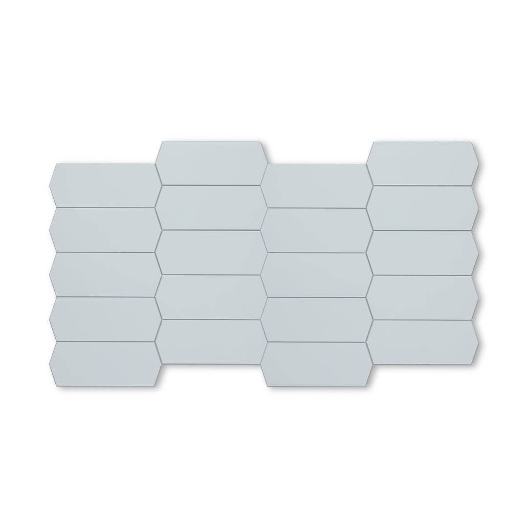 Long Hexagon Stick on Composite Tile - White – Stick on Tiles Australia