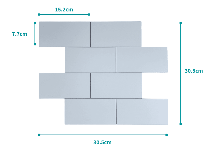 Subway Stick on Composite Tile - White – Stick on Tiles Australia